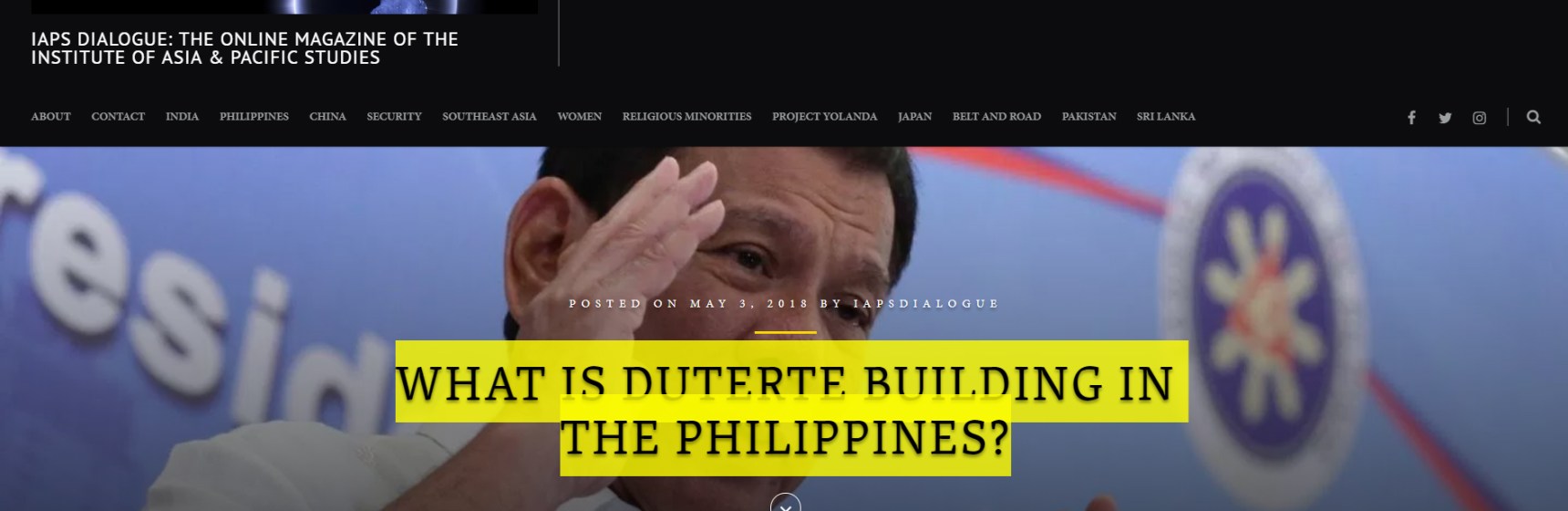 [Right-up] What is Duterte building in the Philippines? -by Aileen ...