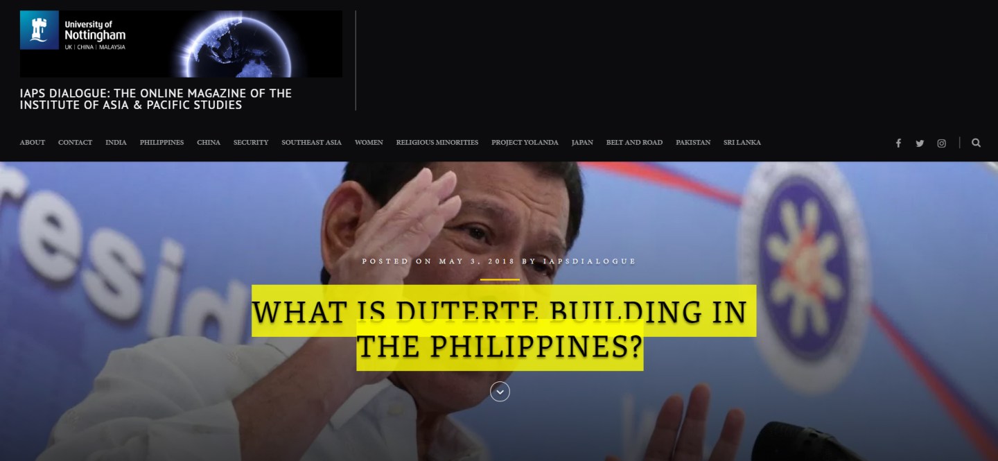 [Right-up] What is Duterte building in the Philippines? -by Aileen ...