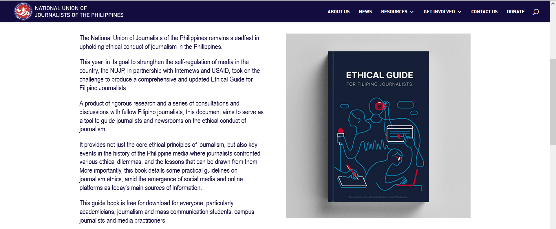 [Off-the-shelf] Ethical Guide for Filipino Journalists | NUJP | Human ...