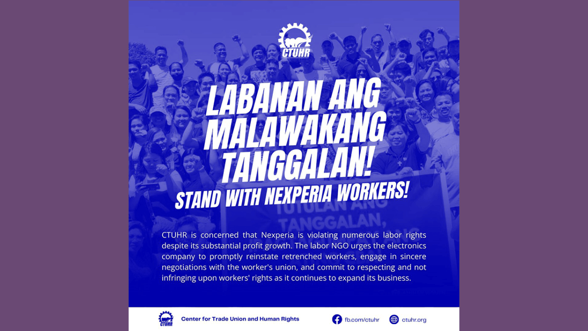 [Statement] Layoffs at electronics firm show signs of labor rights ...