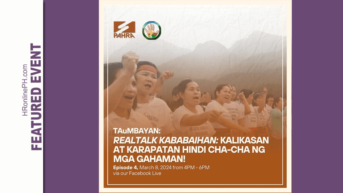 [Event] TAuMBAYAN LIVE EPISODE 4 |RealTalk Kababaihan: Kalikasan at ...